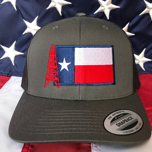 Texas Oilfield Flag Embroidered Hat Oil Rig Baseball Cap - Etsy