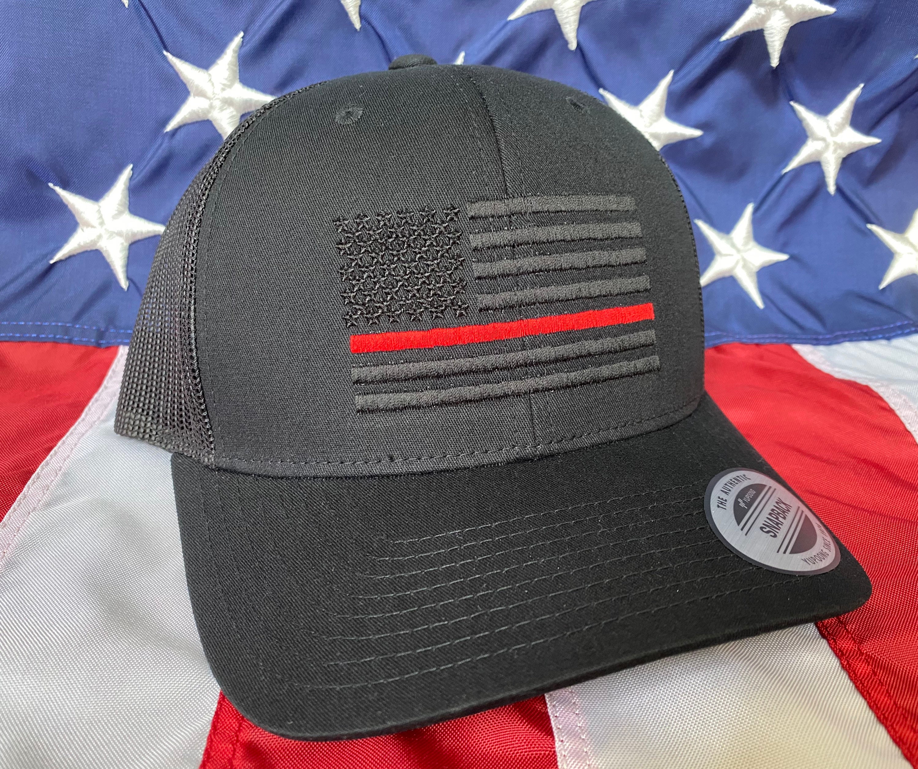 Free Personalization, Thin Red Line Hat Fire Fighter Station Blacked ...