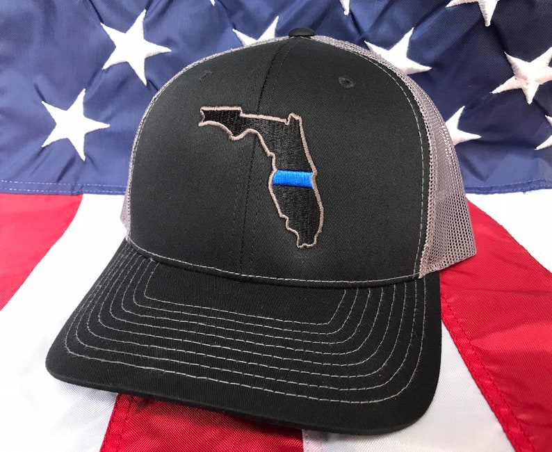 Thin Blue Line State of Florida Police Officer Embroidered - Etsy