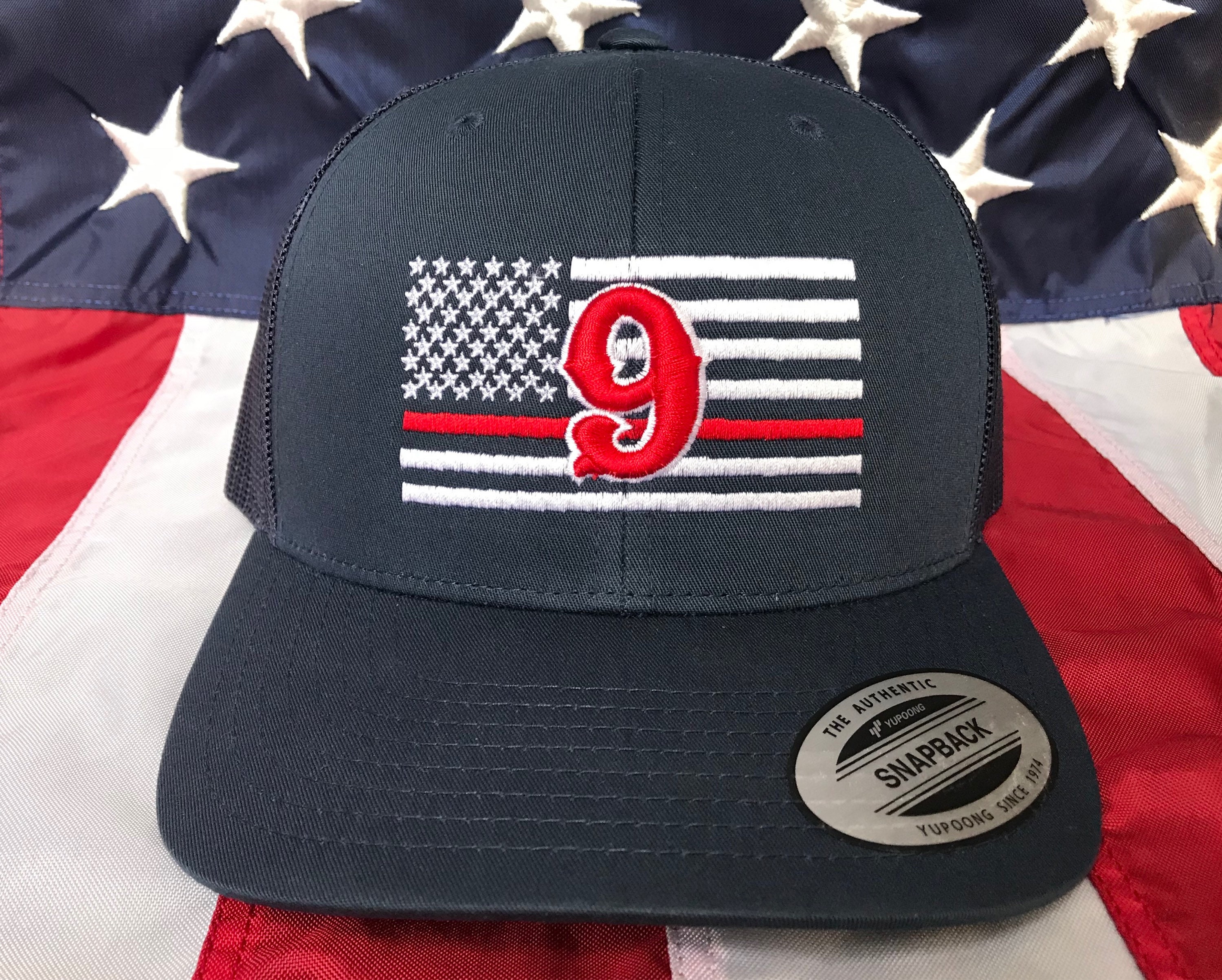 Free personalization Thin red line Fire fighter 3D number American flag ...