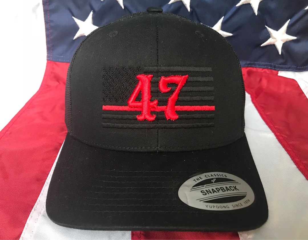 Free Personalization, Thin Red Line Hat Station Fire Fighter Blacked ...