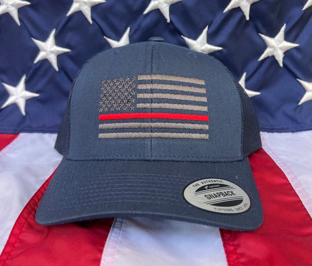 Free Personalization Thin Red Line Fire Fighter Charcoal Grey American ...