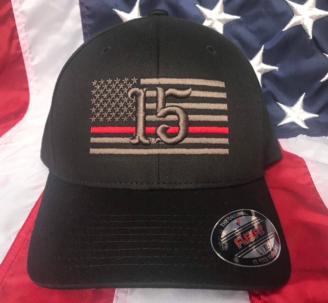 Free personalization Thin red line Fire fighter 3D numbers charcoal ...