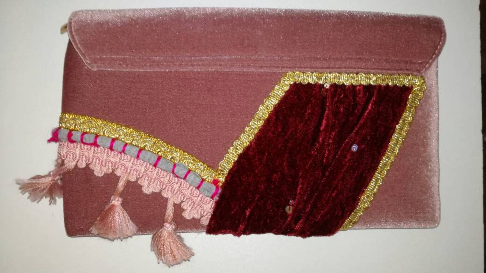 Velvet Shabby Clutch. Shabby Chic Deluxe Handmade OOAK Clutch. - Etsy