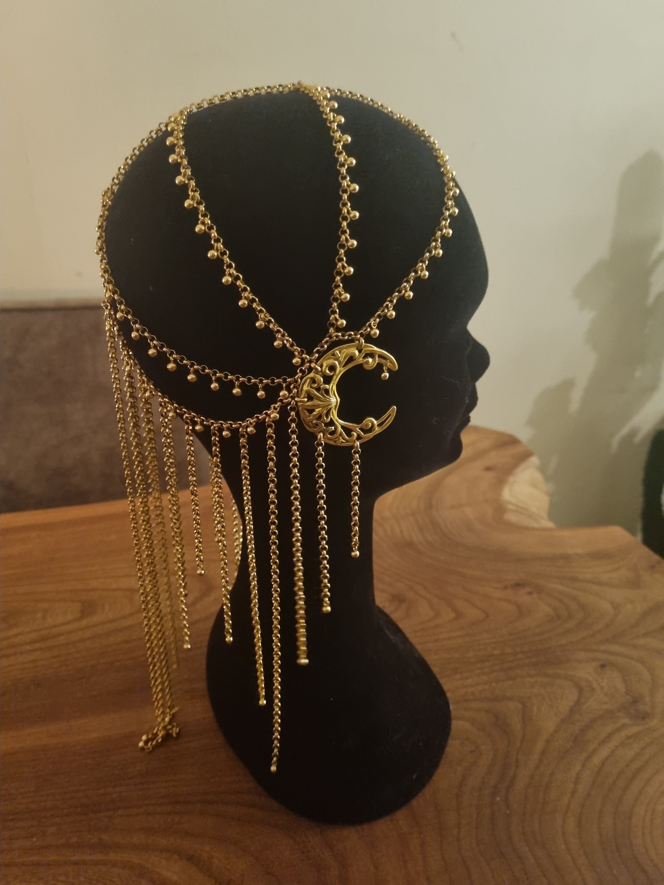 Golden Moon Goddess Headpiece - Etsy
