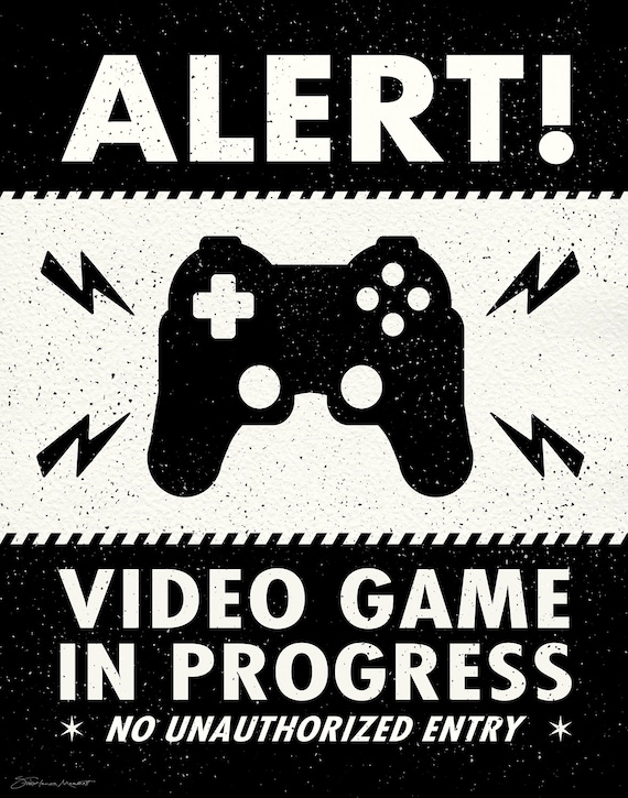 Video Game in Progress by Stephanie Marrott - Etsy