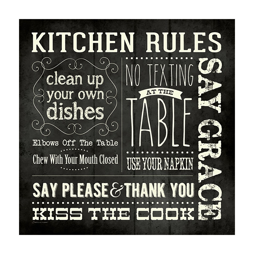 Kitchen Rules by Stephanie Marrott - Etsy