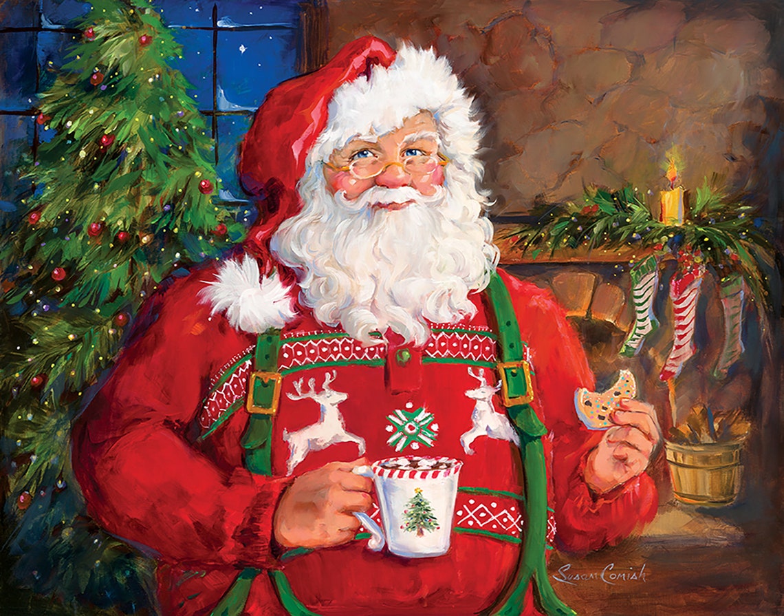 Cocoa for Santa Art by Susan Comish - Etsy