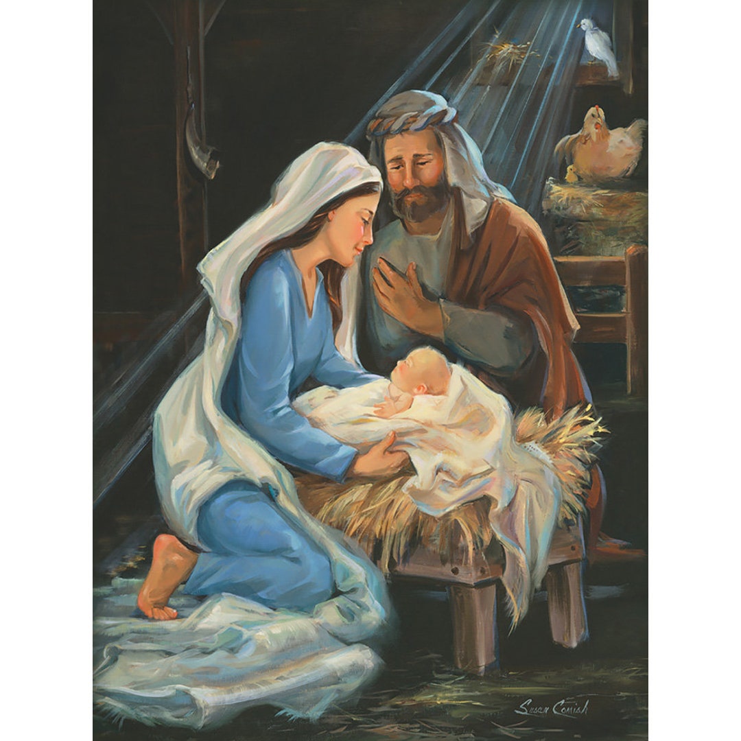Birth of Christ by Susan Comish - Etsy