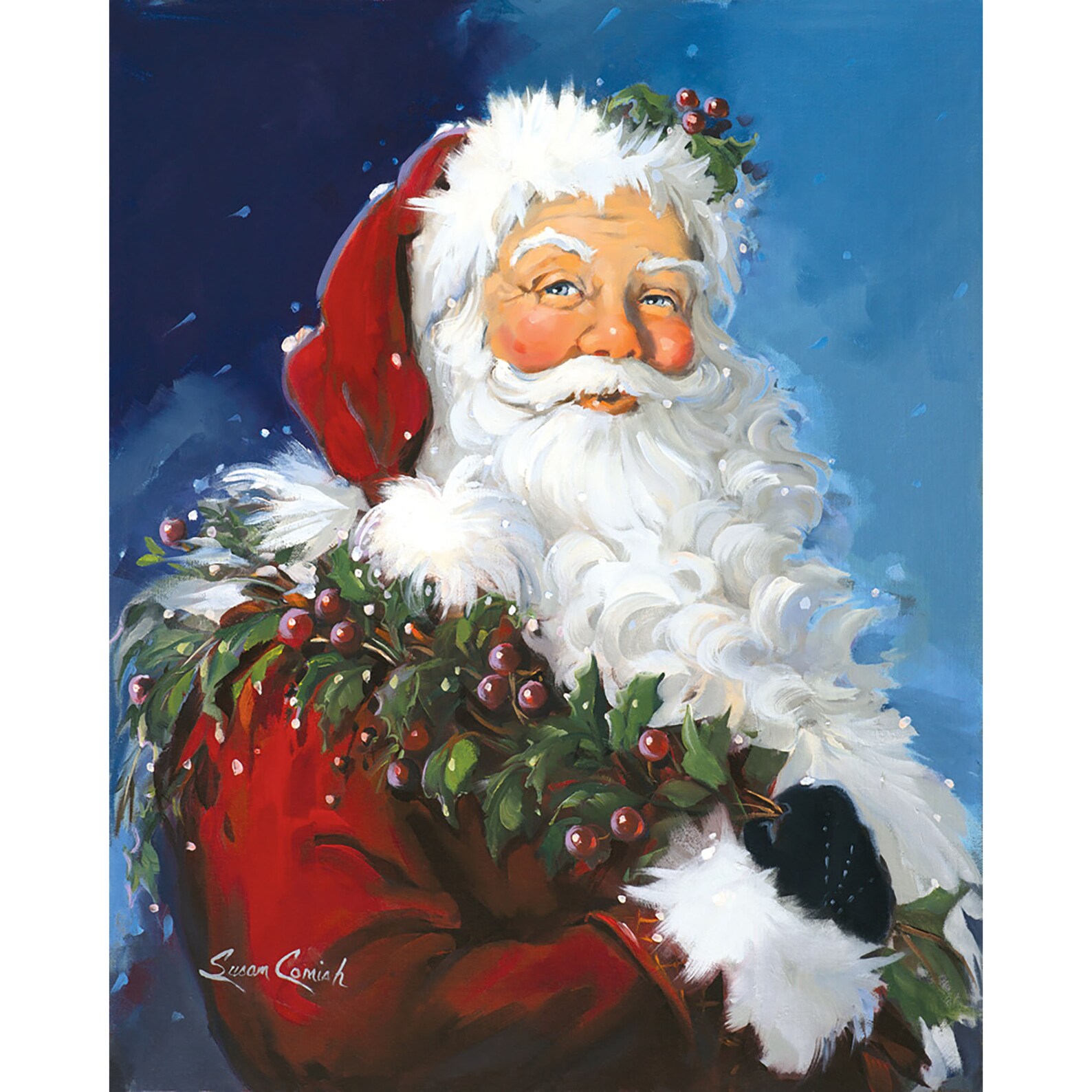 Berry Santa by Susan Comish - Etsy
