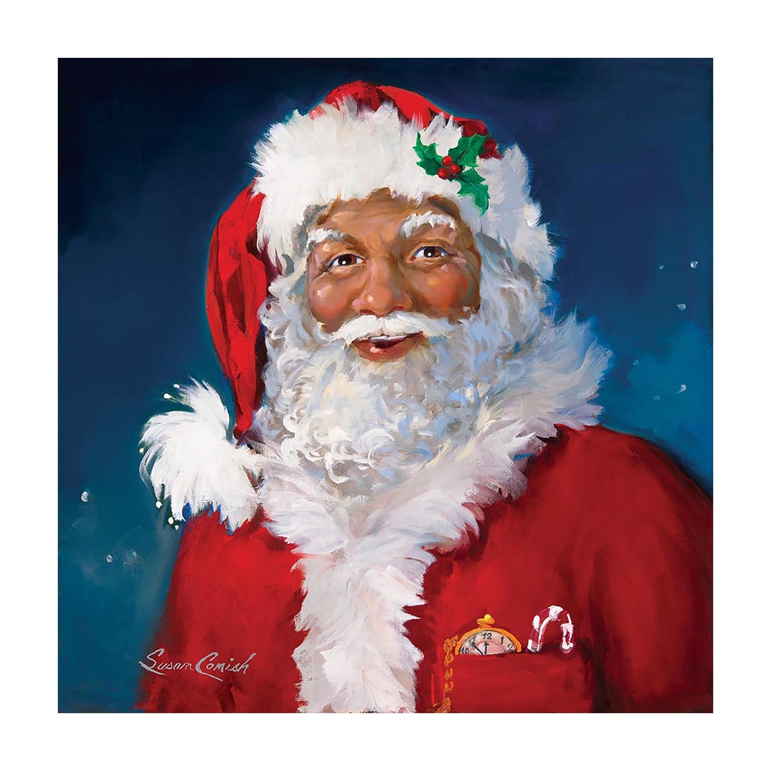 Jolly Santa by Susan Comish - Etsy
