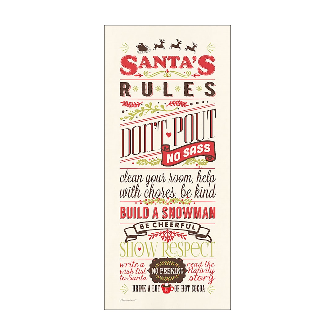 Santa's Rules by Stephanie Marrott - Etsy