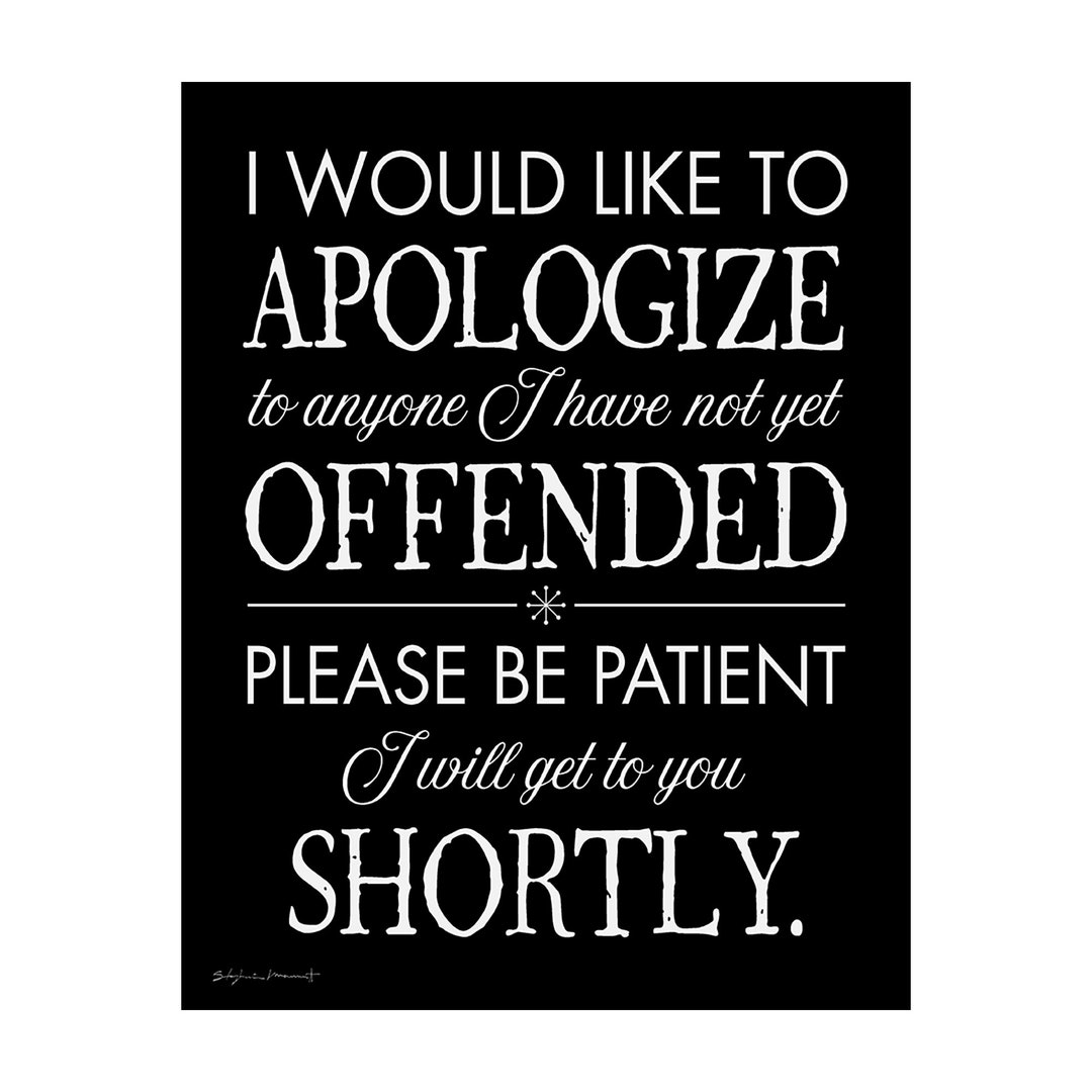 I apologize... Man Cave Sign by Stephanie Marrott - Etsy Österreich