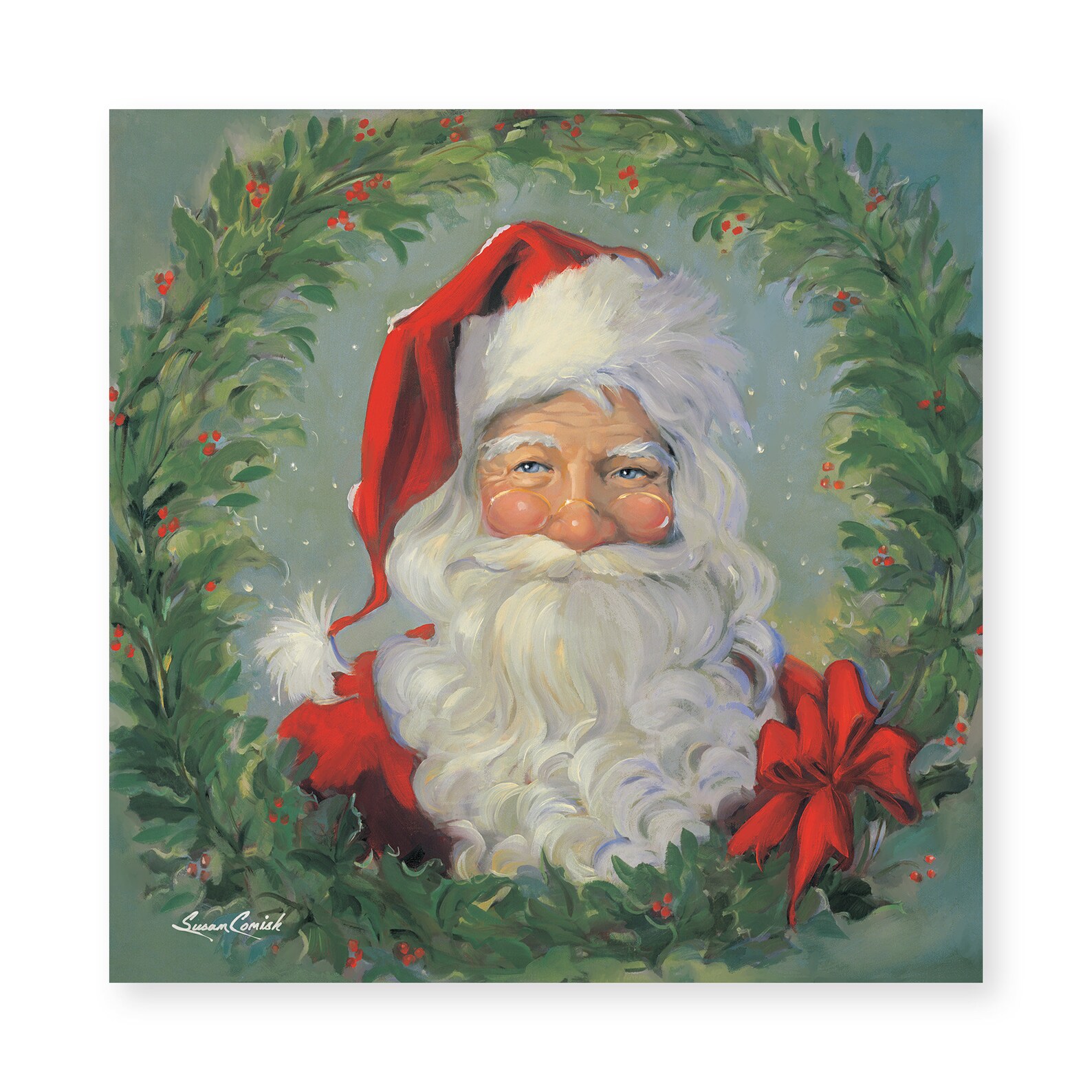 Santa Portrait by Susan Comish - Etsy