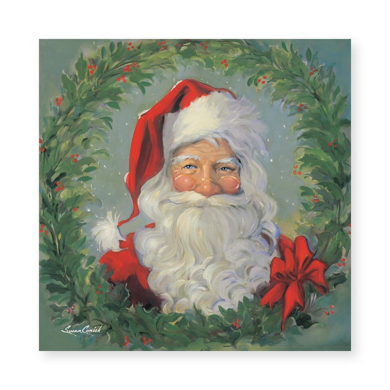Santa Portrait by Susan Comish - Etsy