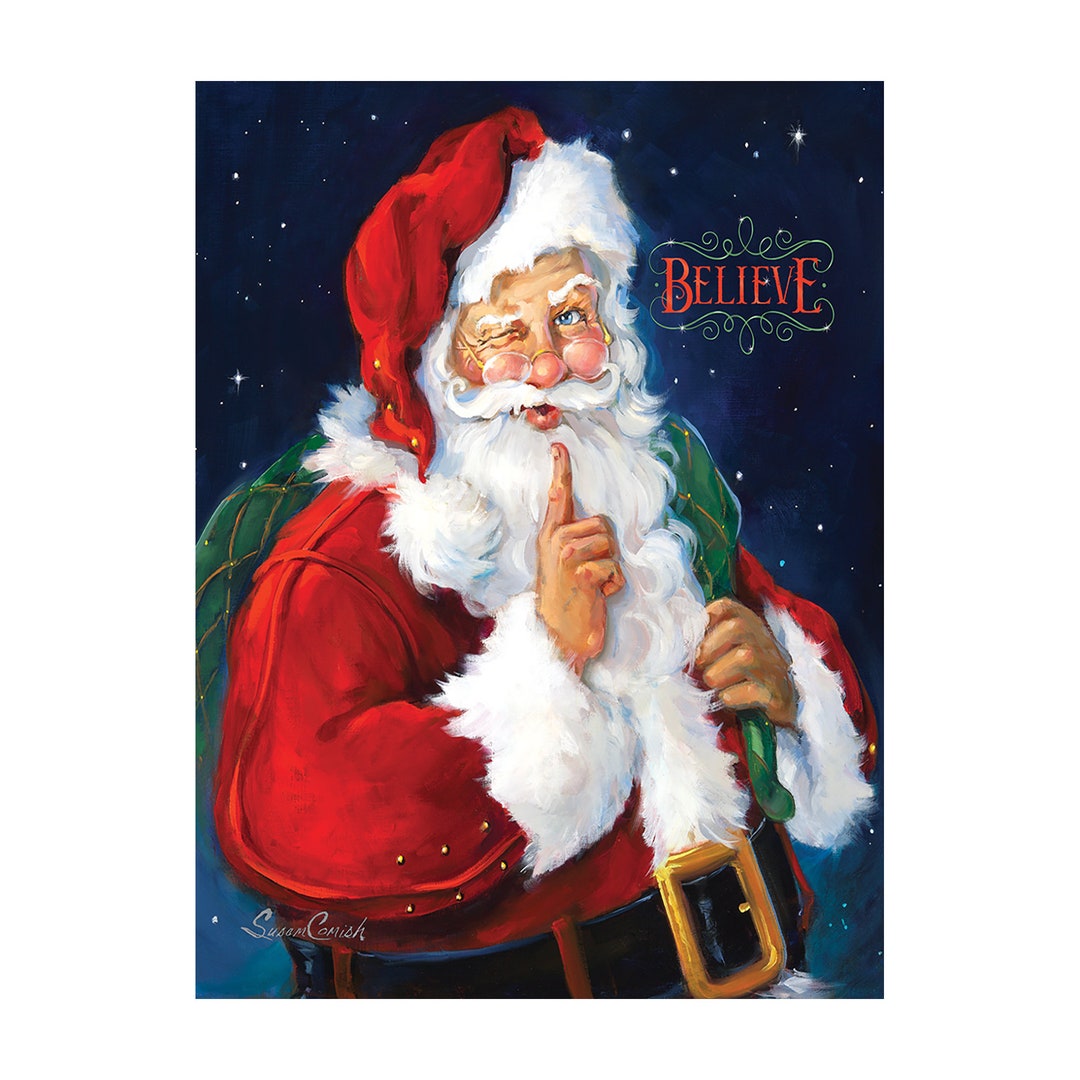 Believe in Santa by Susan Comish - Etsy