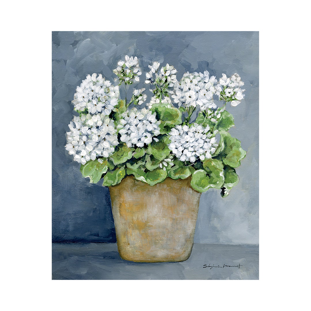 Geraniums in Bloom Art by Stephanie Marrott - Etsy