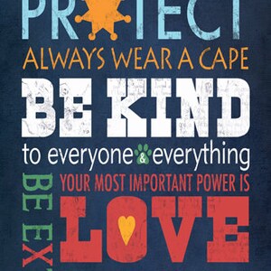 Superhero Rules Set - 12x36 PRINTS by Stephanie Marrott - Etsy