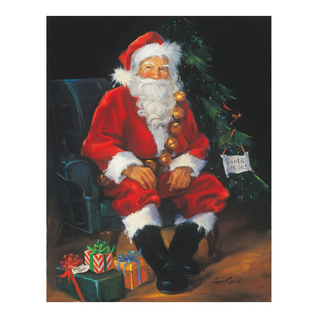 Santa's in by Susan Comish - Etsy