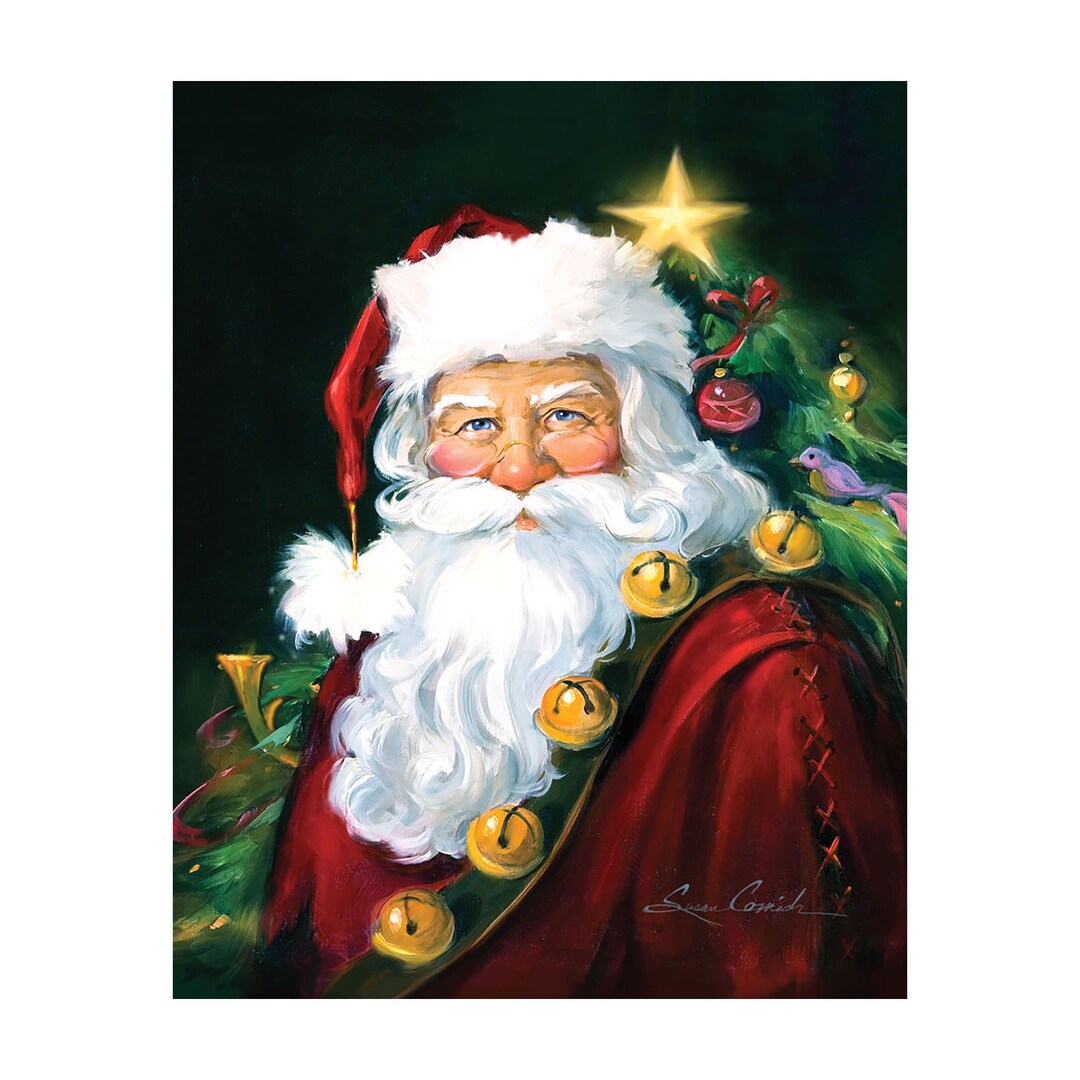 Sparkling Santa by Susan Comish - Etsy