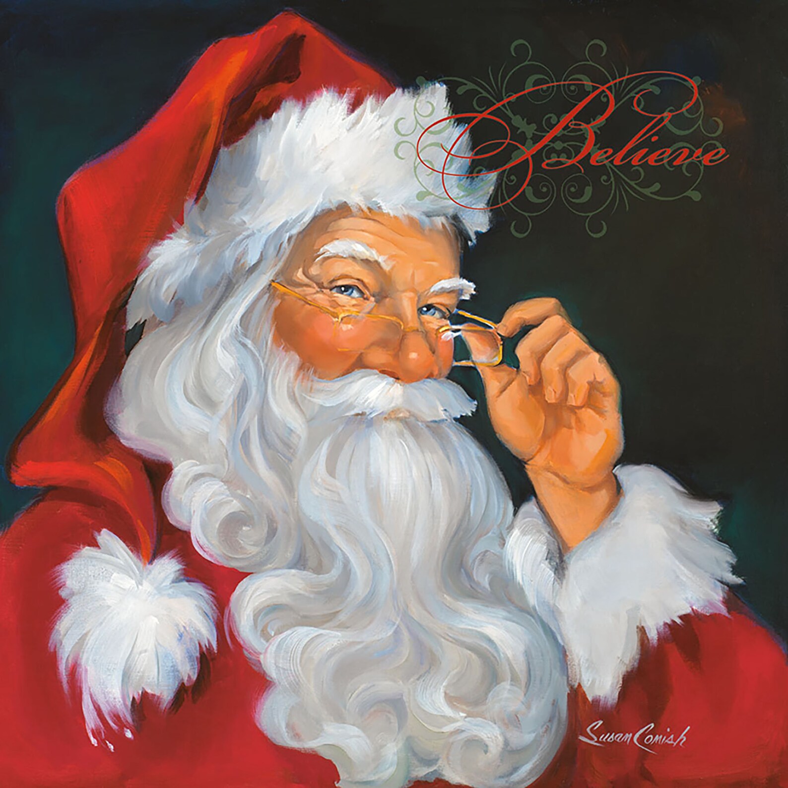 Believe Santa by Susan Comish - Etsy