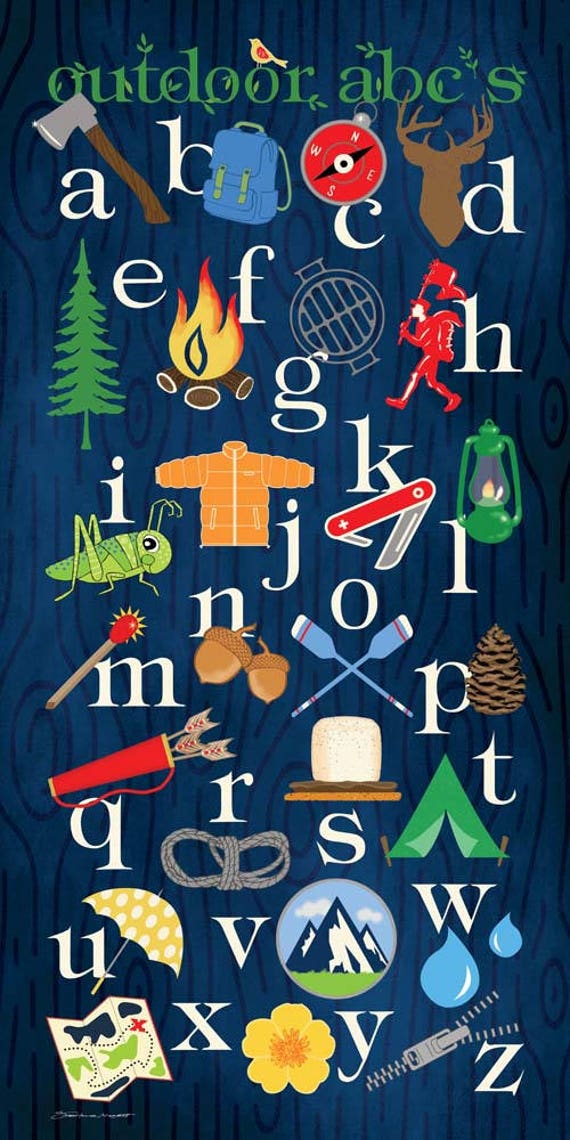 Outdoor Abc's Art by Stephanie Marrott - Etsy