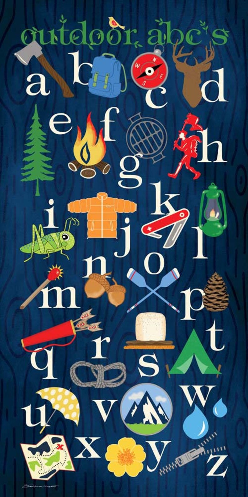 Outdoor Abc's Art by Stephanie Marrott - Etsy