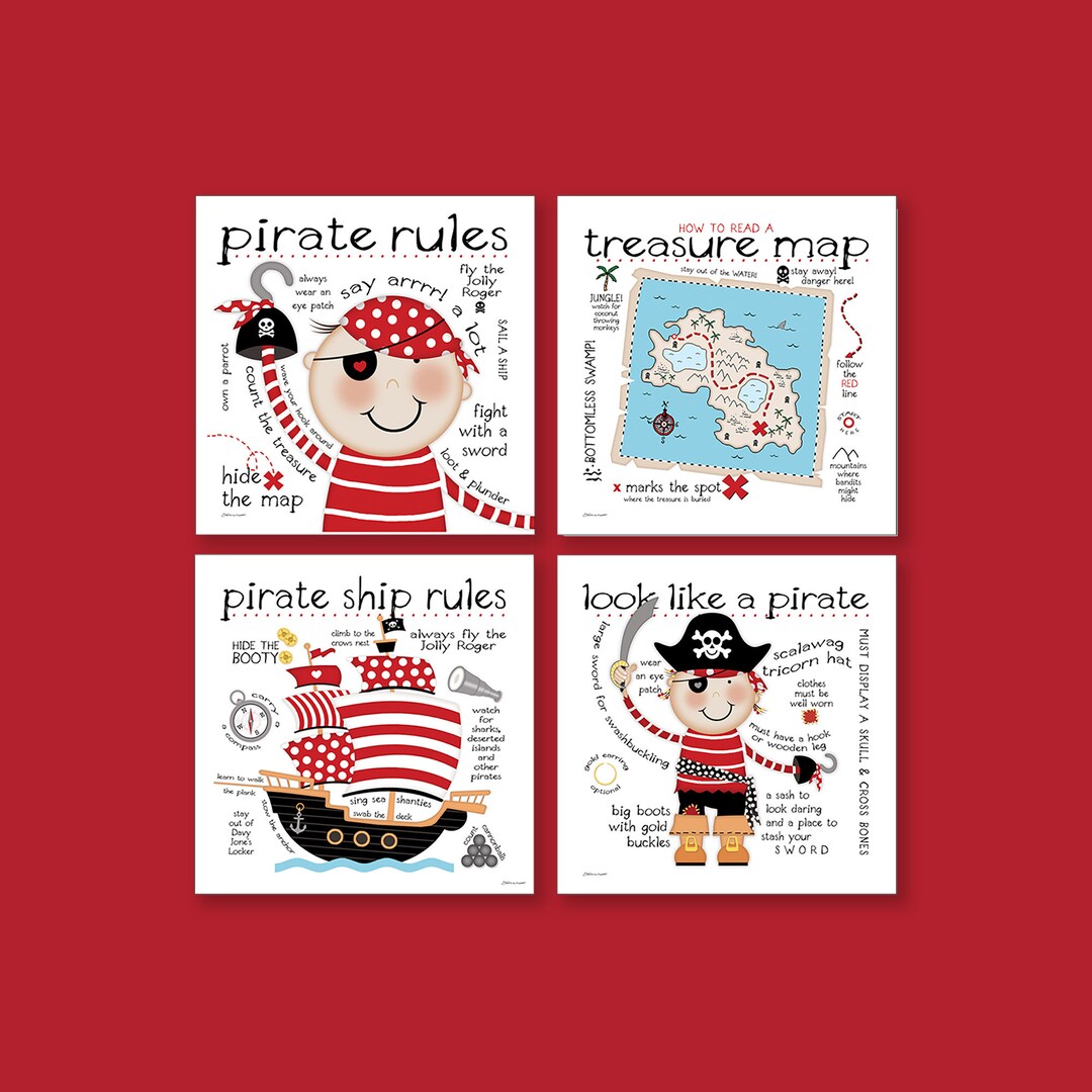 It's A Pirates Life 4 Set by Stephanie Marrott - Etsy