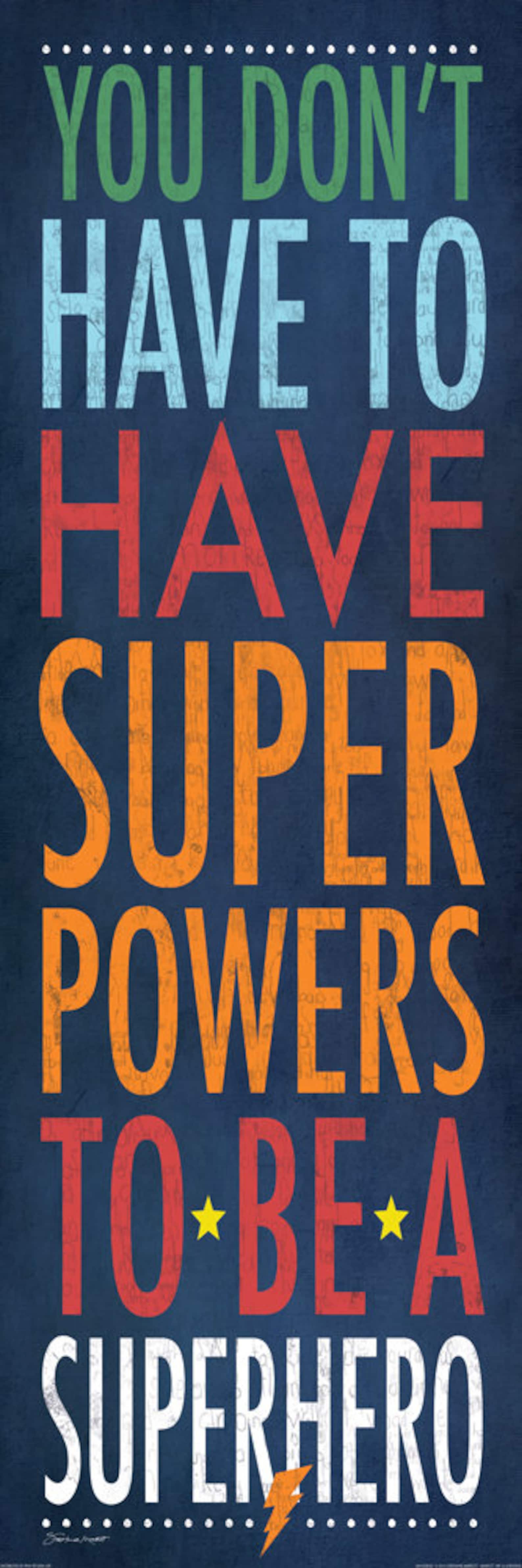 Superhero Rules Set - 12x36 PRINTS by Stephanie Marrott - Etsy