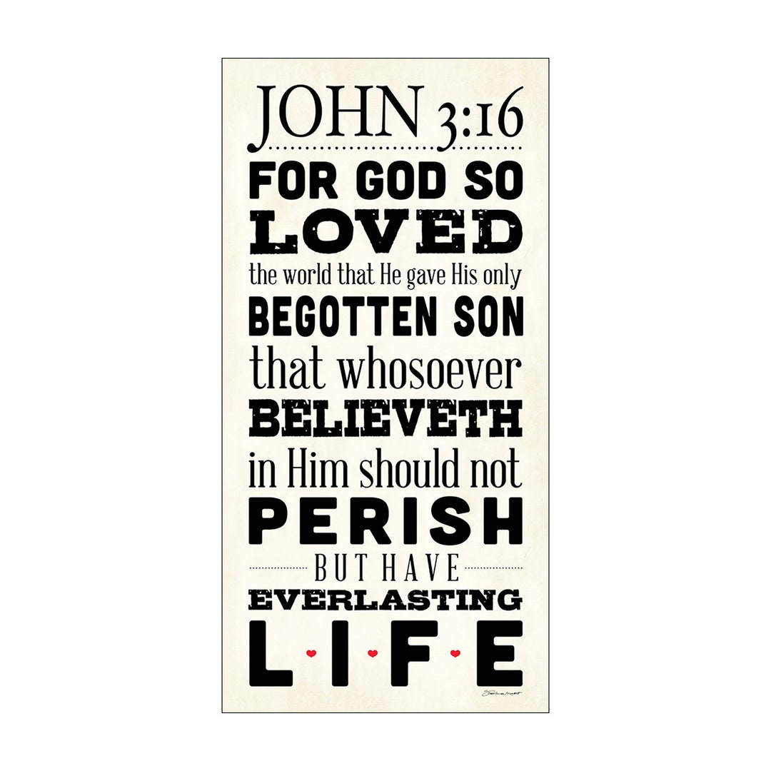 For God so Loved the World - John 3:16 Art - by Stephanie Marrott - Etsy