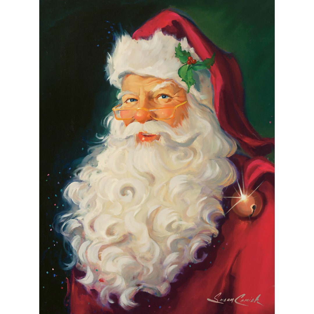 Merry Christmas Santa by Susan Comish - Etsy