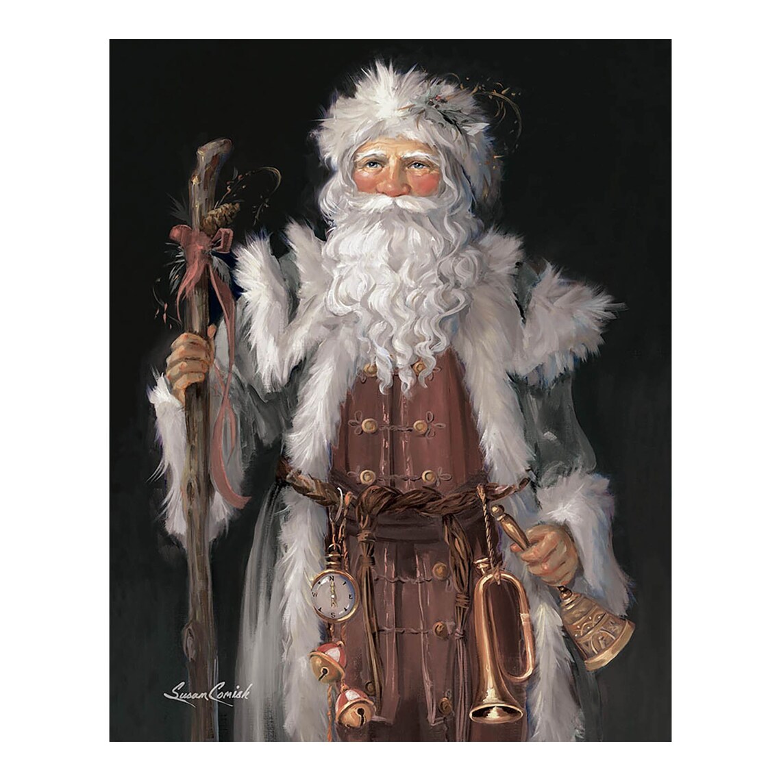 Mountainland Santa in Grays by Susan Comish - Etsy