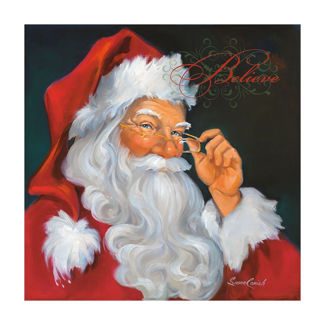 Believe Santa by Susan Comish - Etsy