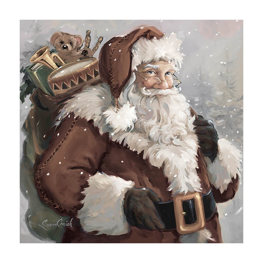Forest Santa by Susan Comish - Etsy