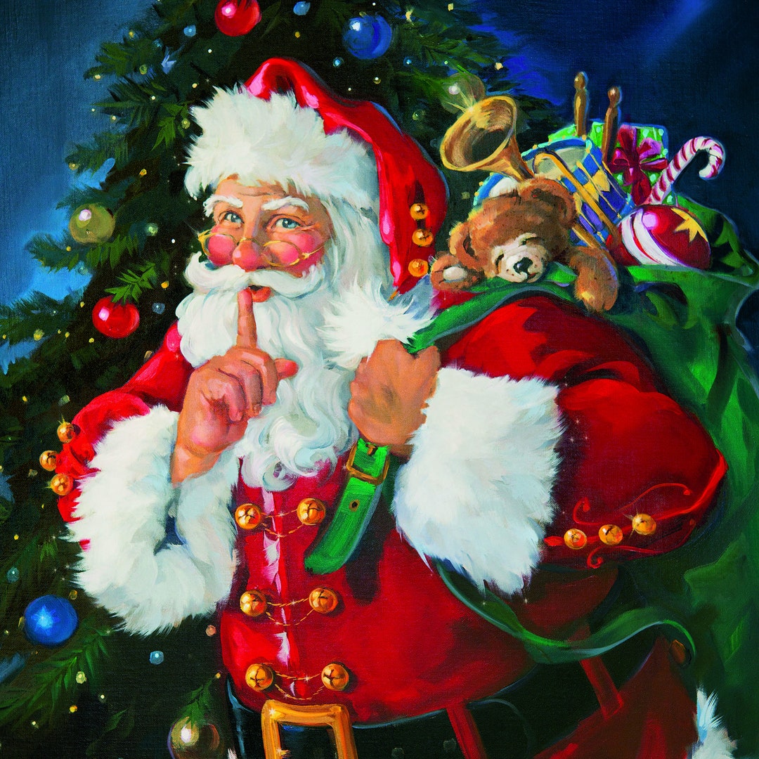 SHHHH Santa by Susan Comish - Etsy