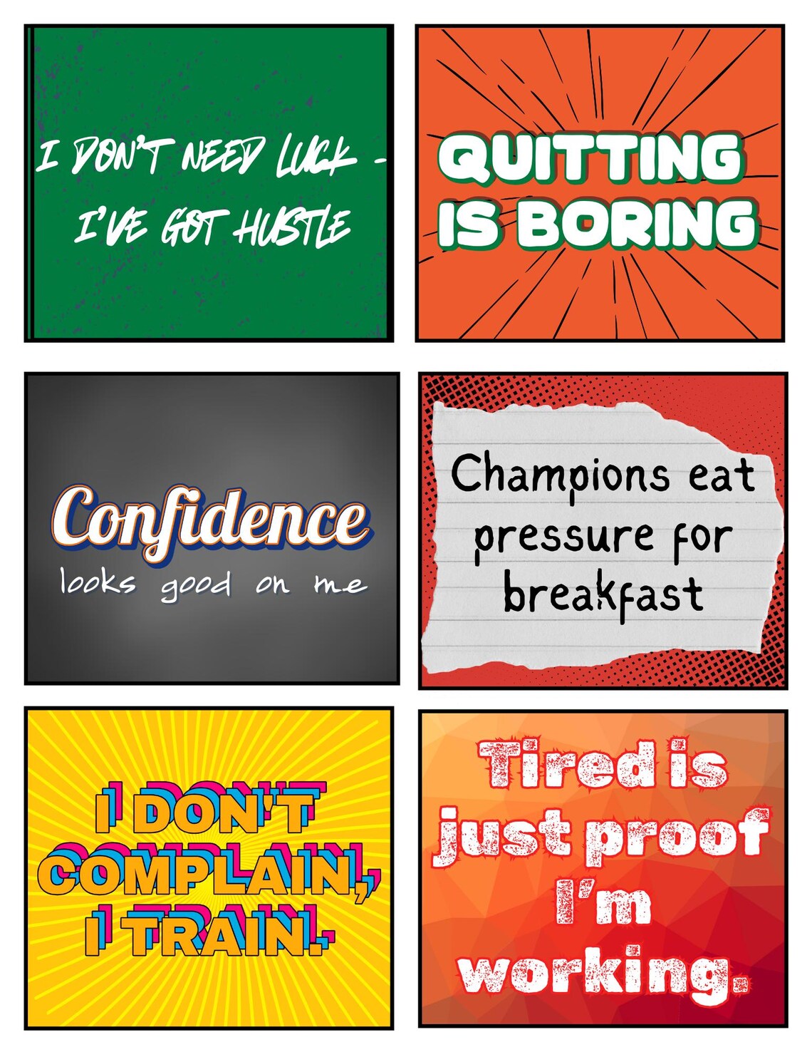Sports Affirmation Cards for Teen Athletes: Motivational Printable ...