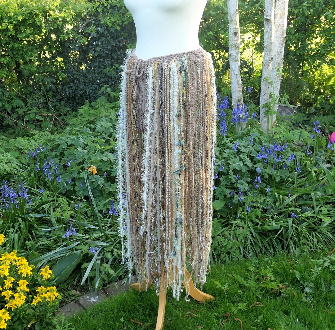 Festival Clothing, Boho, Gypsy, Elf, Pixie, Fairy Skirt. Long Silver ...