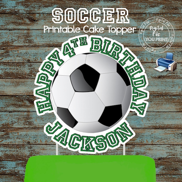 Soccer Cake Topper - Etsy