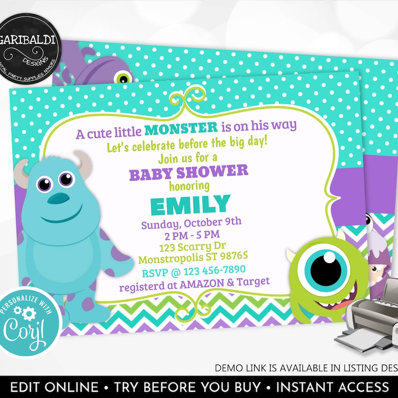Monster Baby Shower - Etsy