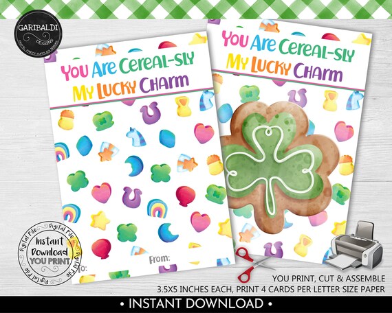 Instant Download You Are Cereal-sly My Lucky Charm Cookie | Etsy