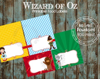Wizard of Oz Labels | Etsy