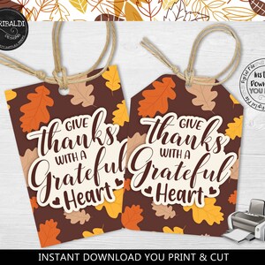 Printable Thanksgiving Favor Tags, Fall Tags, Thanksgiving Labels ...
