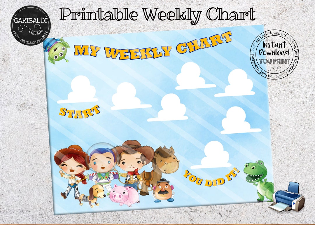 Printable Toy Story Weekly Chart Toy Story Reward Chart Toy Story 7 ...