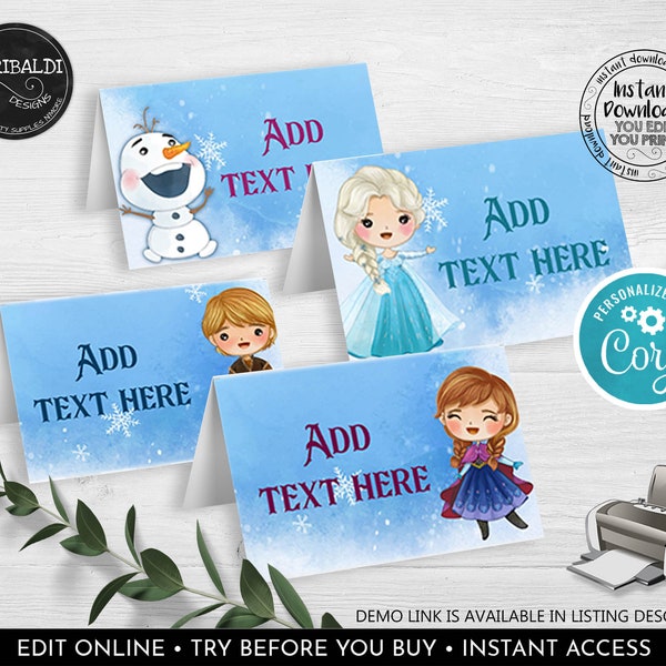Frozen Birthday Tags - Etsy