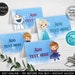 Frozen Food Labels Editable Frozen Place Cards Frozen Table Decor ...