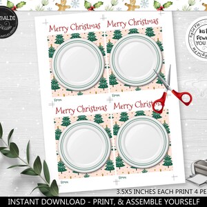Printable Christmas Cookie Card Santa Cookie Tag Instant Download ...