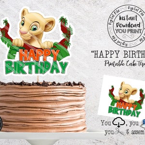 Printable Lion King NALA Cake Topper, Nala Printable Cake Topper, Lion ...