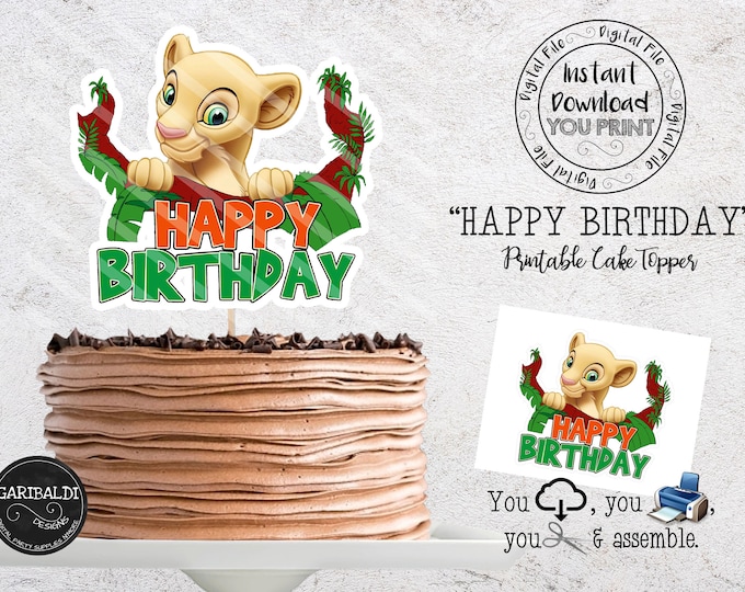 Printable Lion King NALA Cake Topper Nala Printable Cake - Etsy