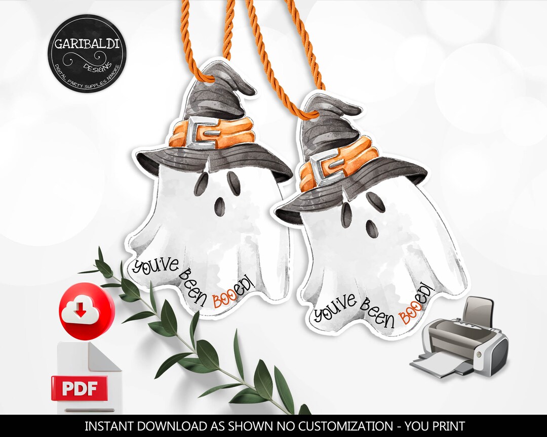 Halloween Gift Tags You’ve Been Booed Gift Tags Ghost Favor Tags ...