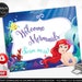 Little Mermaid Welcome Sign Welcome Mermaids Party Poster Printable ...